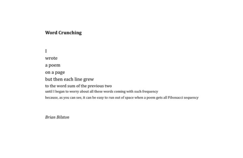 Word Crunching (Brian Bilston poem) | Sculley Family